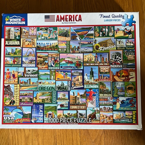 White Mountain | Toys | White Mountain Puzzle America Collage Of 5 ...